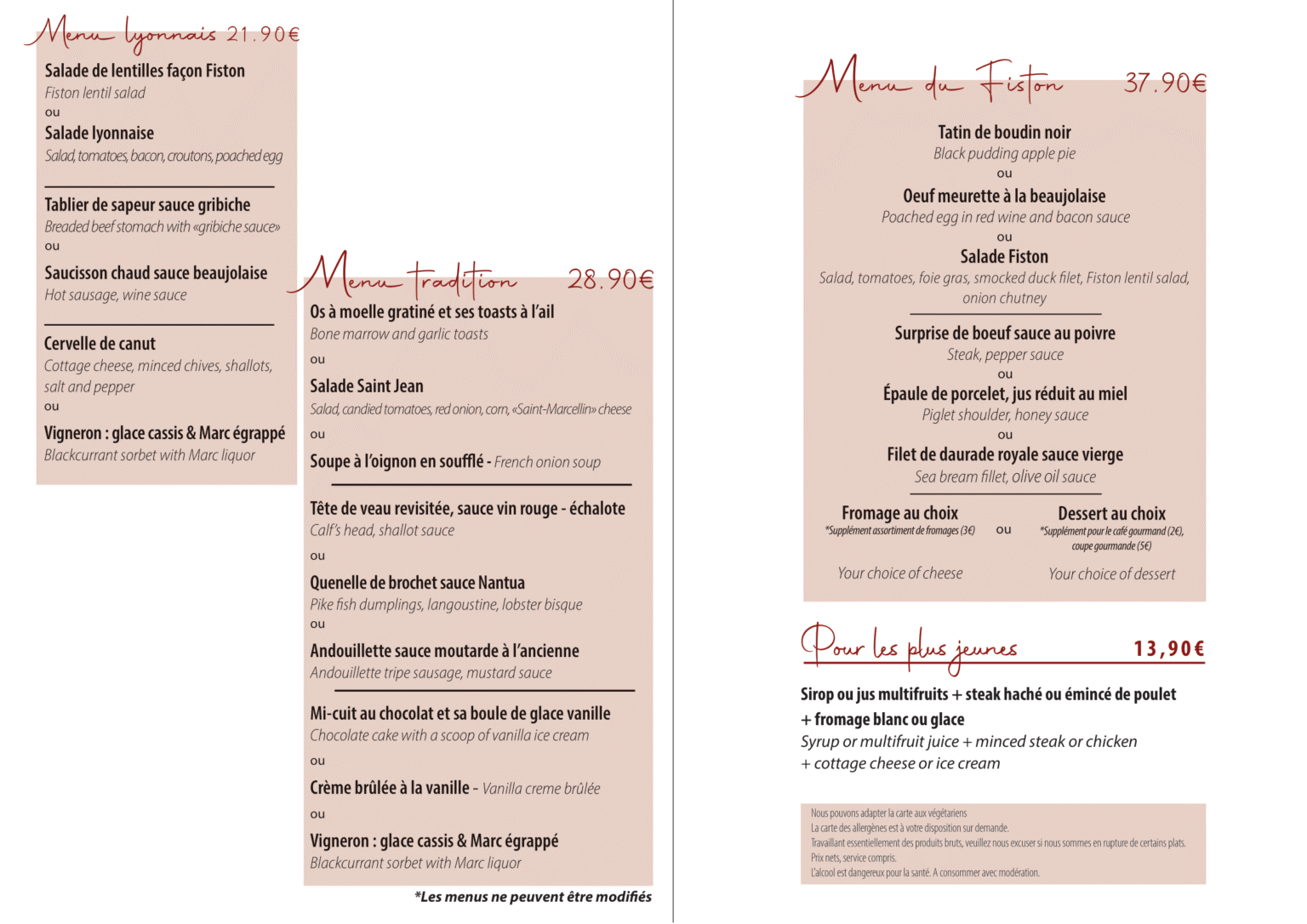 Fiston bouchon lyonnais | Fiston Restaurants Lyon